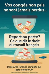 Les congés payés des salariés français non pris et leur report : cadre ...